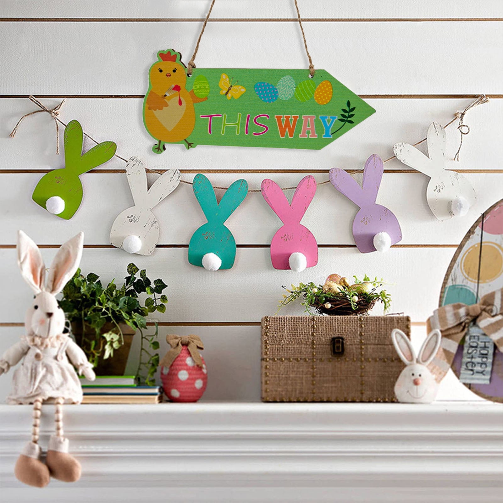 Easter Wall Hangs,Creative Easter Party Crafts Decor DIY Handmade ...