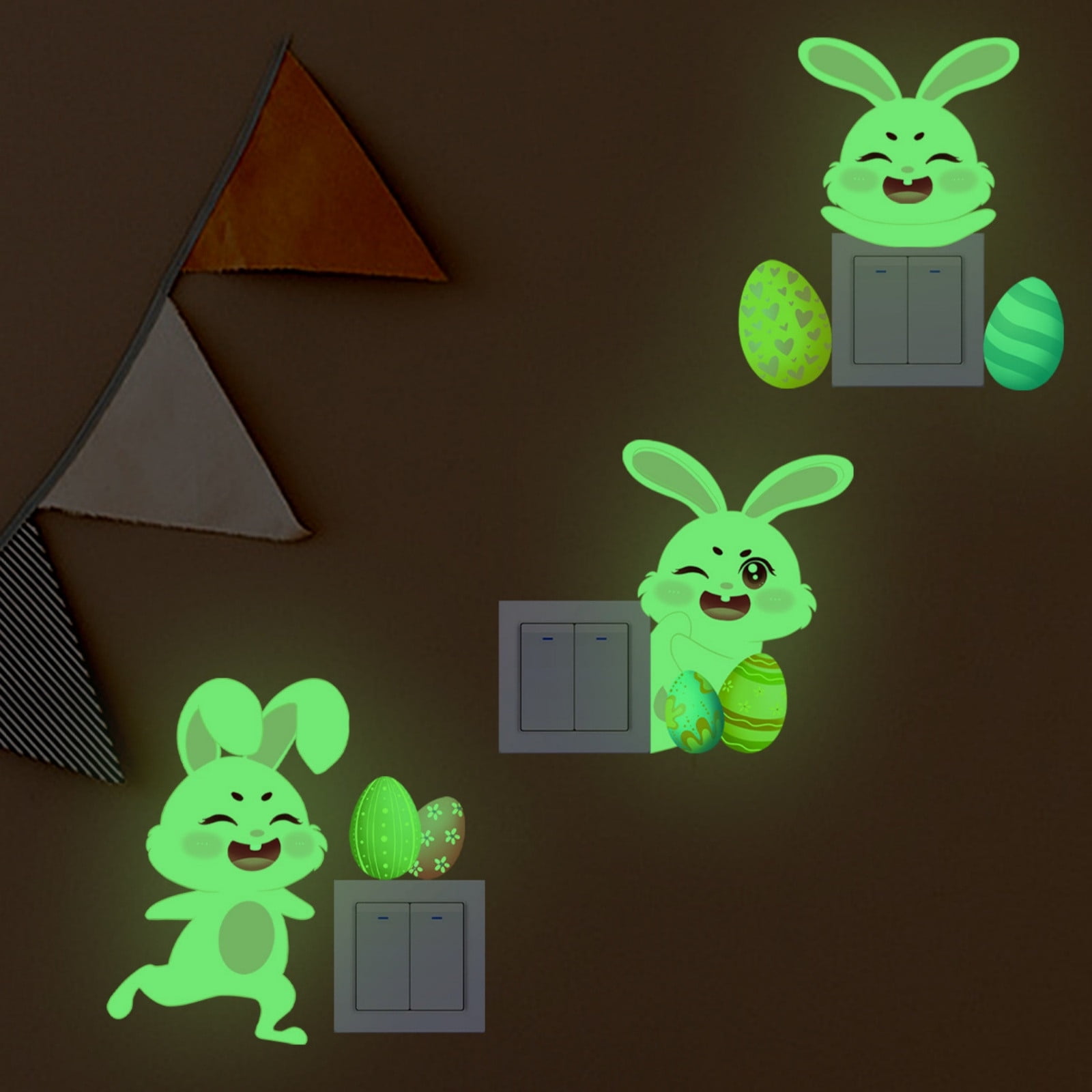 Easter Wall Stickers Easter Bunny Decals for Wall Decroation Easter ...