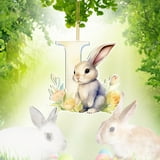 Easter Wall hanging Easter Cartoon Charms Resin Rabbit Charms Jewelry ...