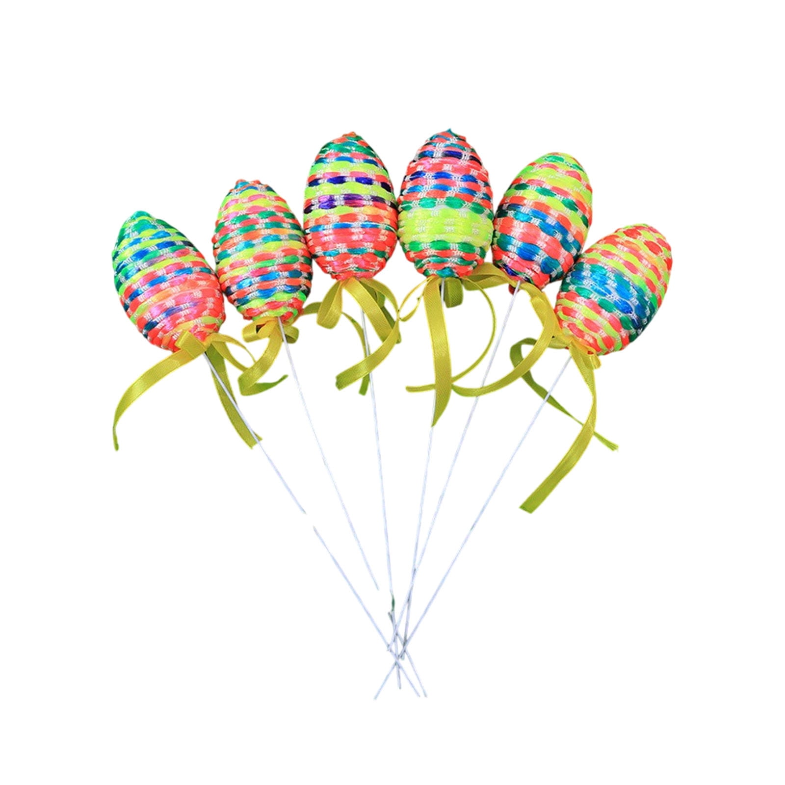 Easter Weave Eggs Decoration Set 6Pc Foam Easter Egg Ornaments Plug In ...