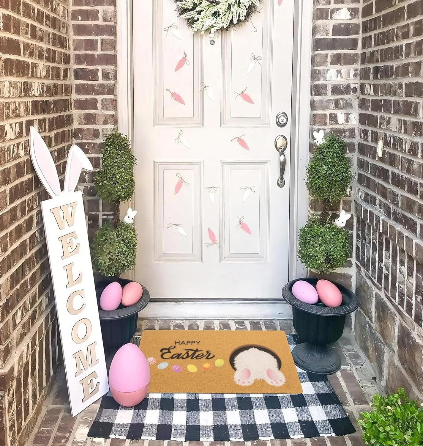 Easter Welcome Doormat Indoor Front Door Mat for Shoes by Door, Spring ...