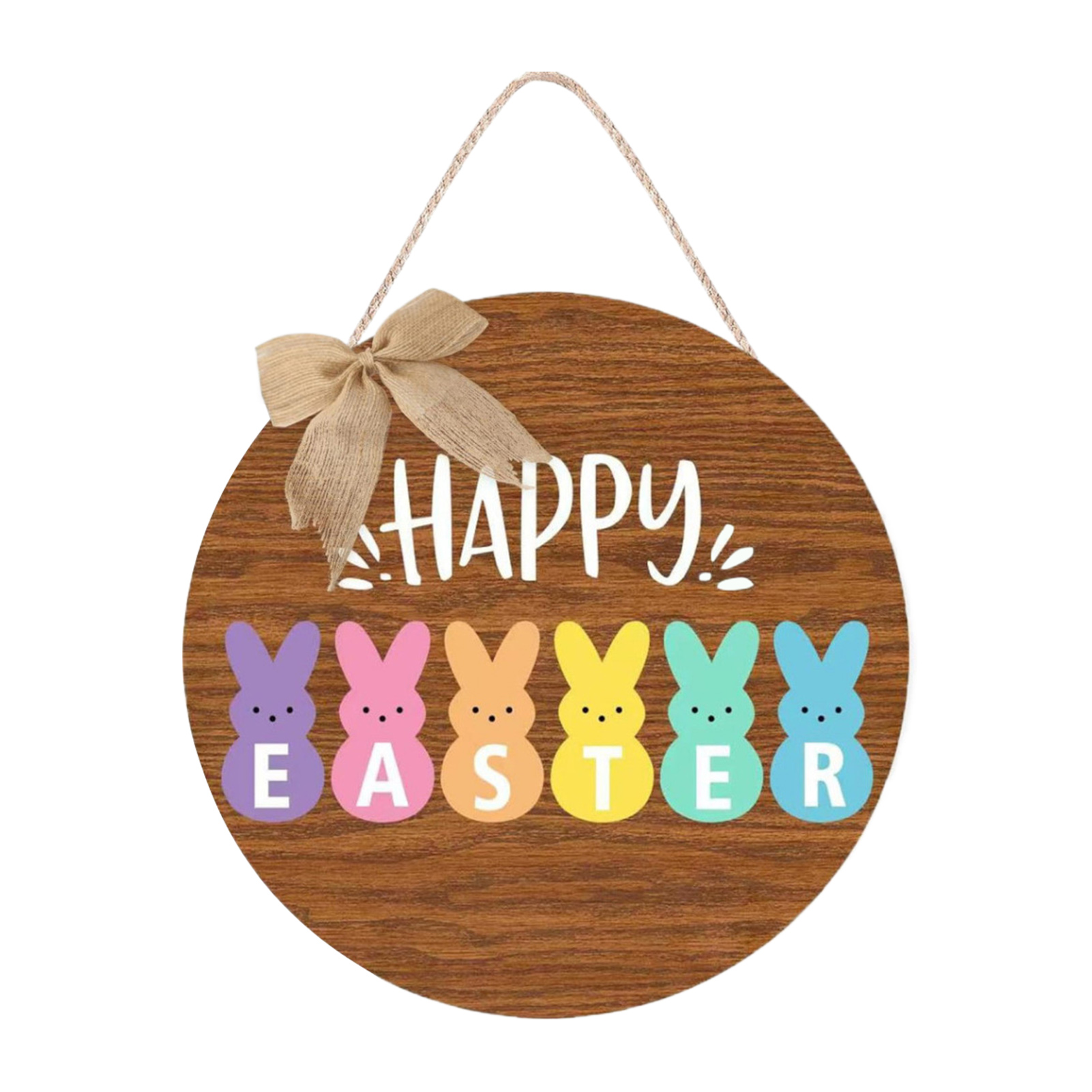 Easter Welcome Sign,Happy Easter Bunny Egg Wall Sign Decorations with ...