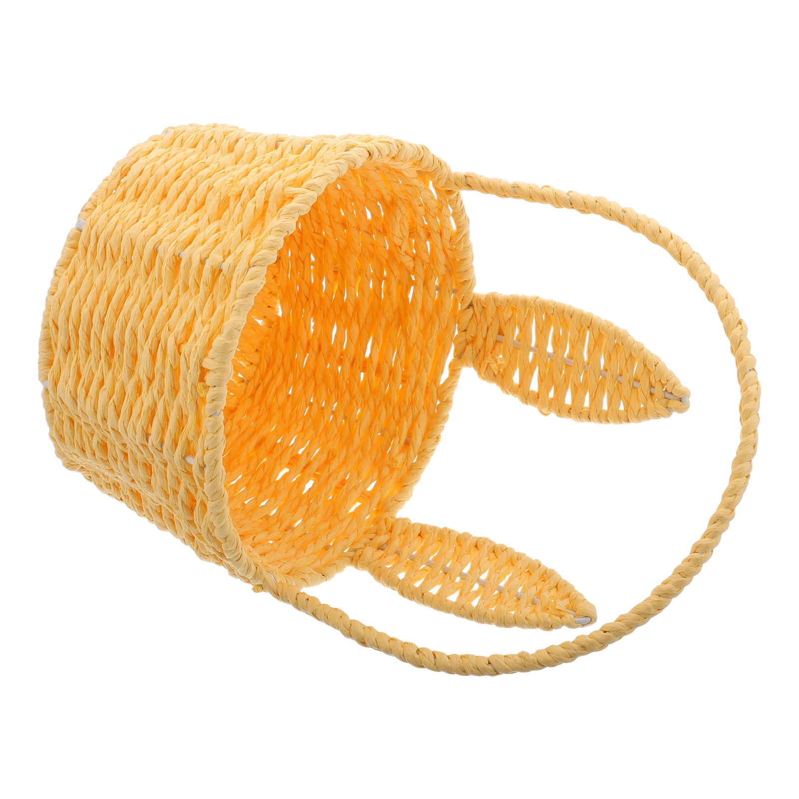 Easter Wicker Basket with Handle Bunny Ear Easter Woven Basket Picnic ...