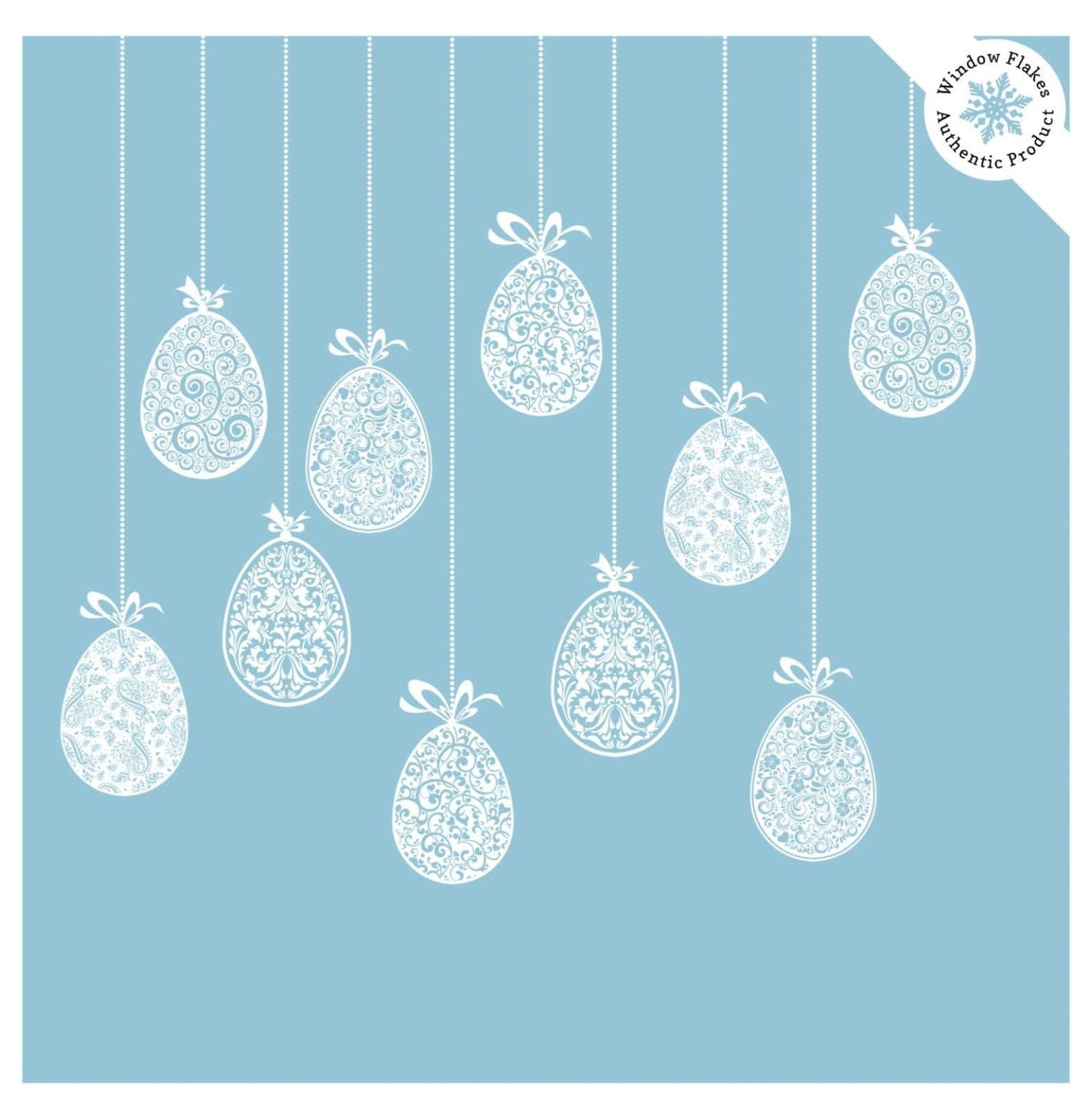 Easter Window Clings - 10 x Large Beautiful Hanging Easter Egg Decals ...