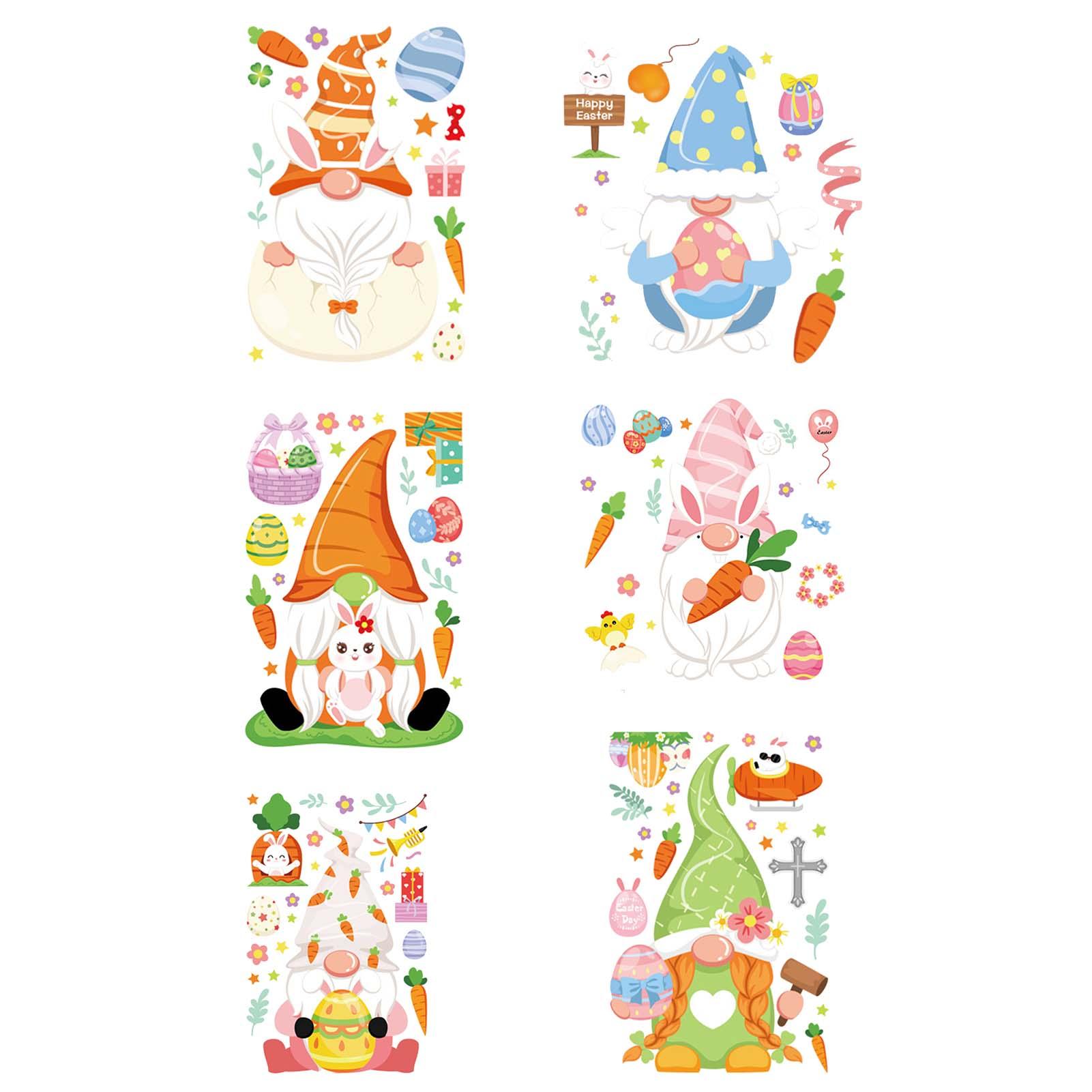 Easter Window Clings, Spring Easter Bunny Egg Window Stickers, Easter ...