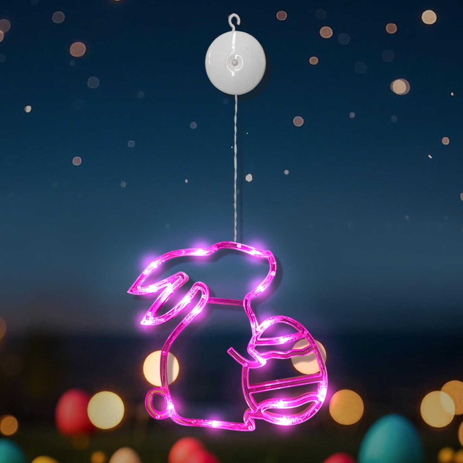 Easter Window Lights for Easter Decorations Indoor, Hanging Easter Lights Battery Operated ...