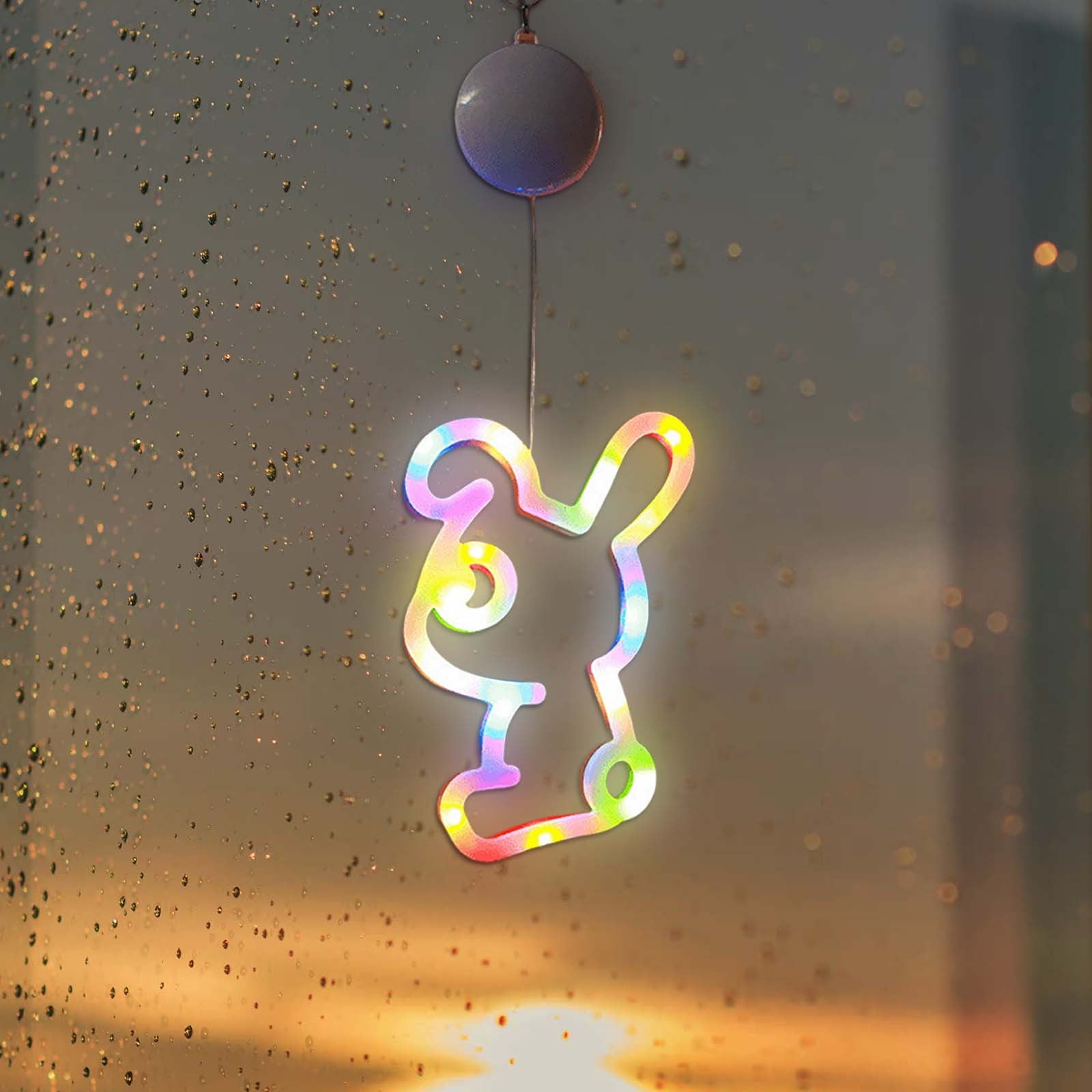 Easter Window Lights, Easter Eggs Bunny Lights Decorations, Battery ...