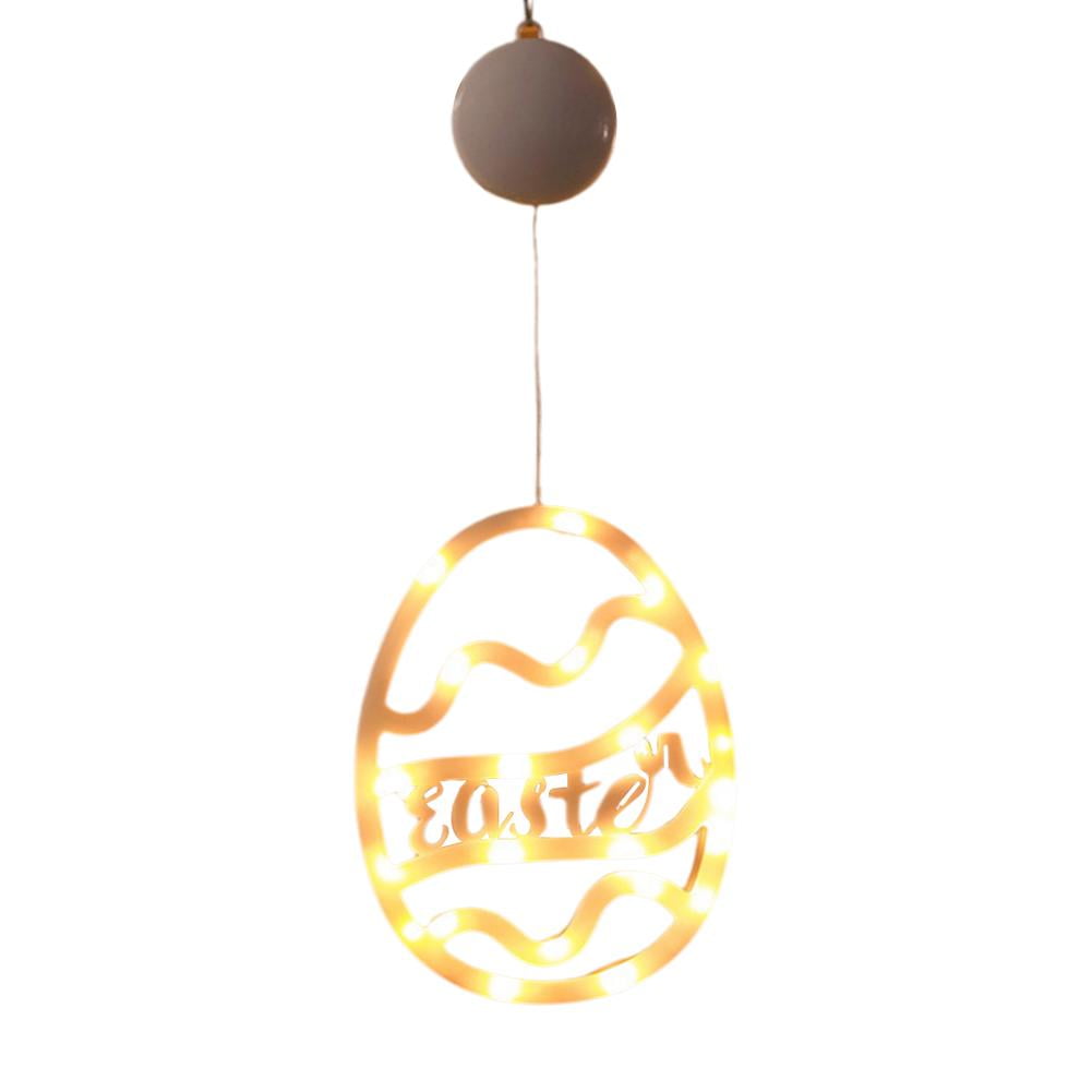 Easter Window Lights Hanging Bunny Indoor LED Suction Cup Hanging Ligh ...