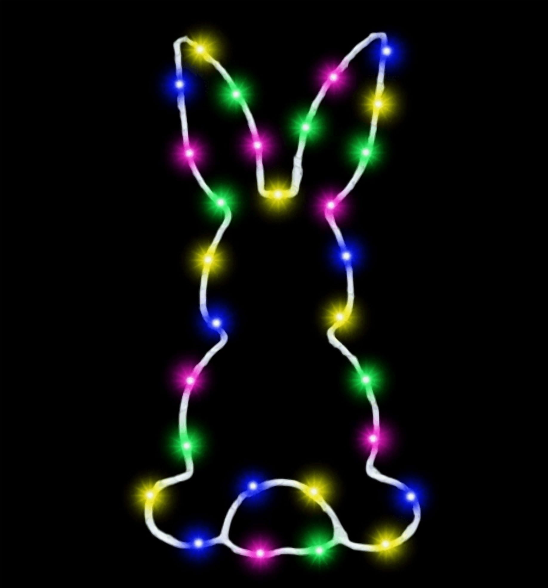 Easter Window Lights, LED Easter Bunny Decorations With Timer Remote ...