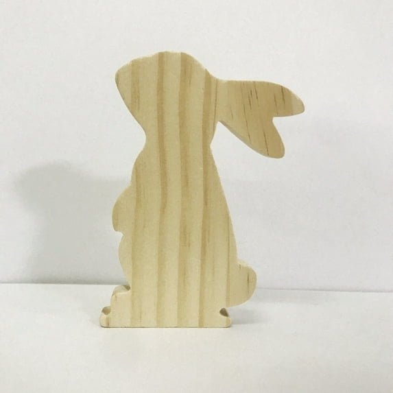 Easter Wooden Bunny Cutouts Unfinished Bunny Table Signs Pine Wooden ...