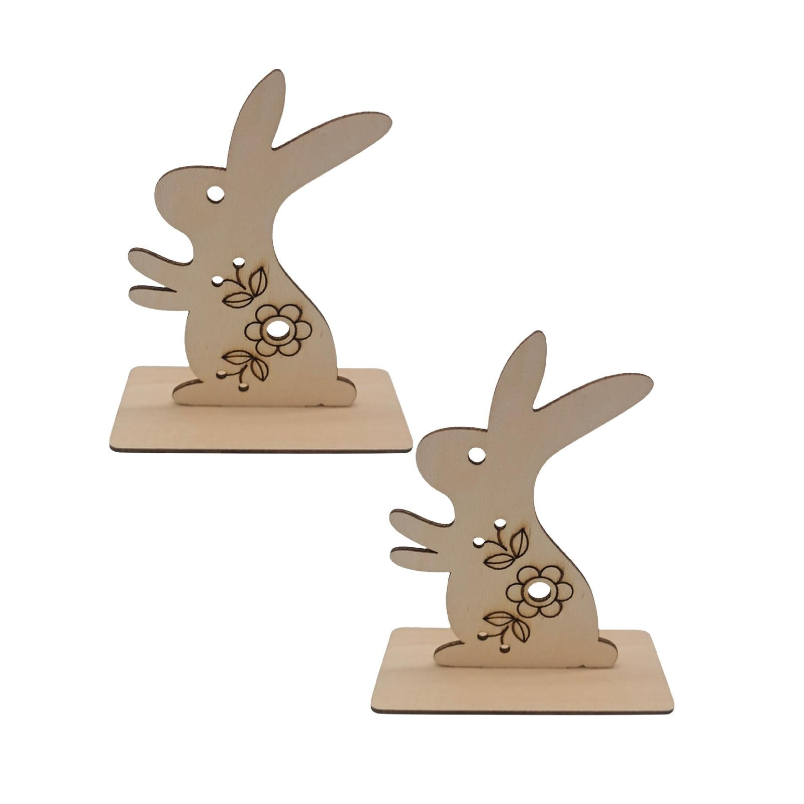 Easter Wooden Bunny Cutouts Unfinished Wooden Bunny Cutout Easter ...