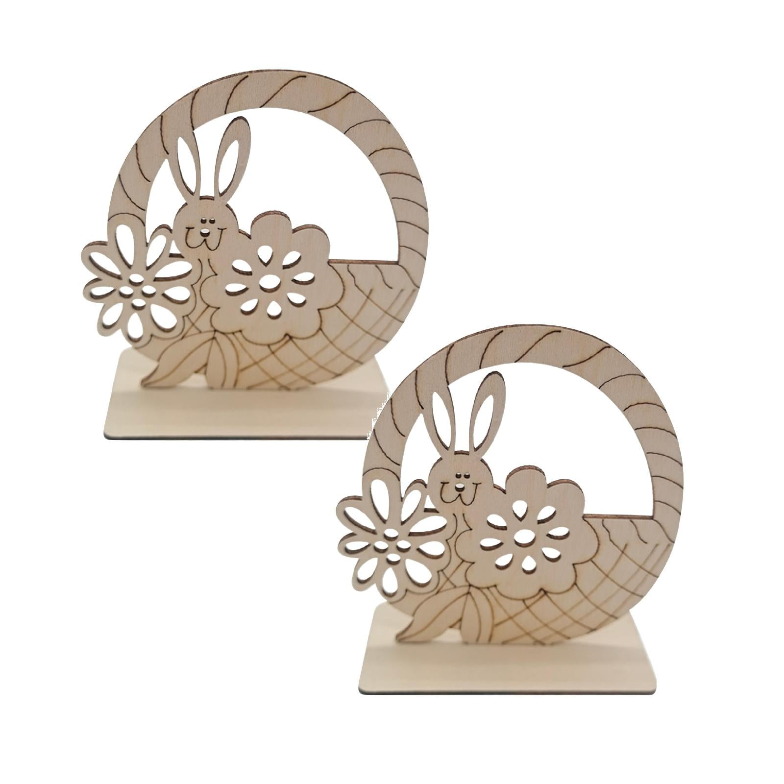 Easter Wooden Bunny Cutouts Unfinished Wooden Bunny Cutout Easter ...