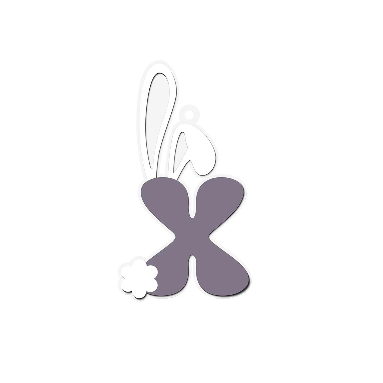Easter Wooden Bunny Ear Letter Ornament - Walmart.com
