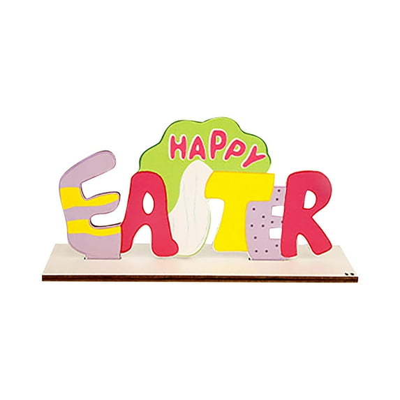 Easter Wooden Crafts Bunny Eggs Wood Chip Ornaments Spring Party ...