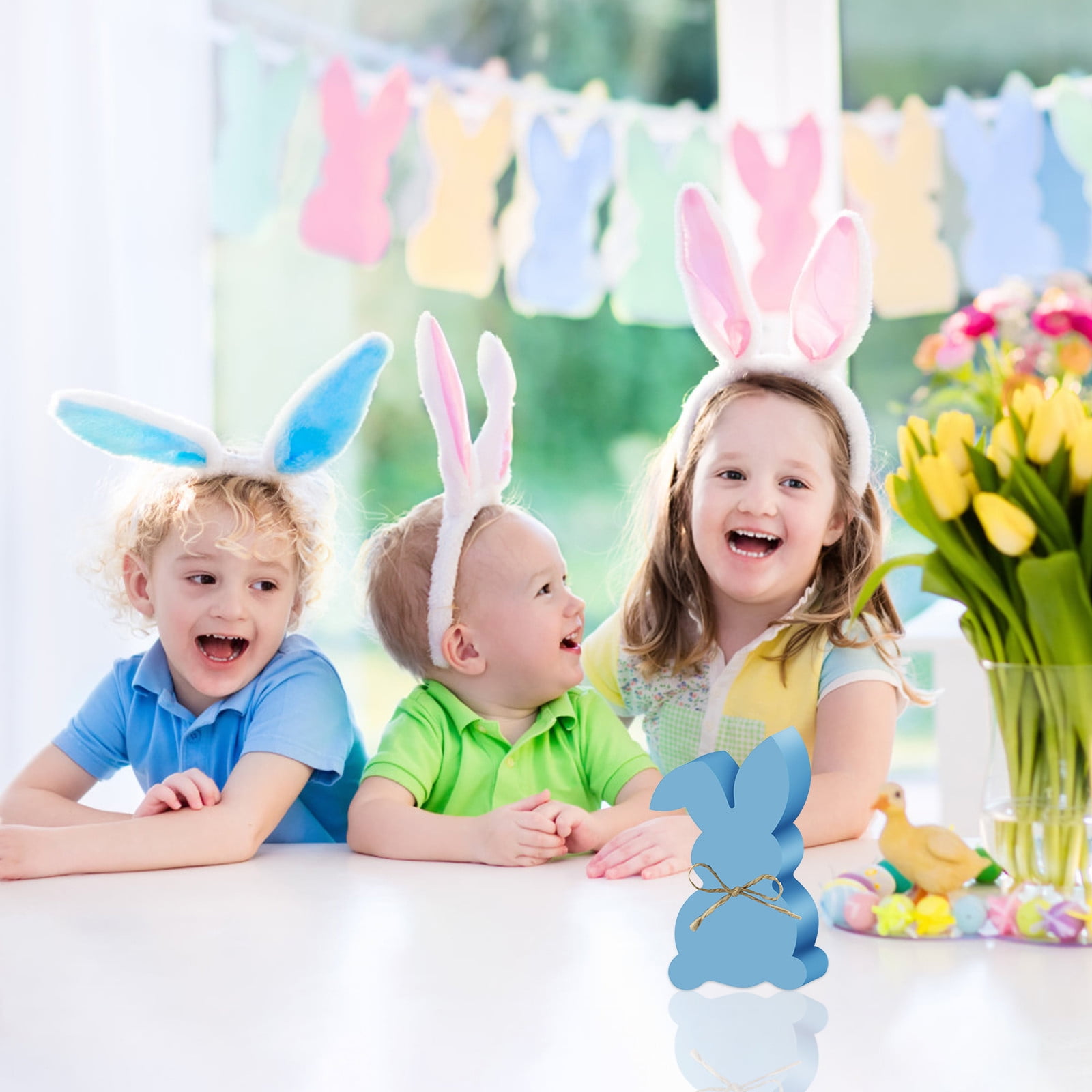 Easter Wooden Decorations Set | Reusable Wooden Easter Party Scene ...