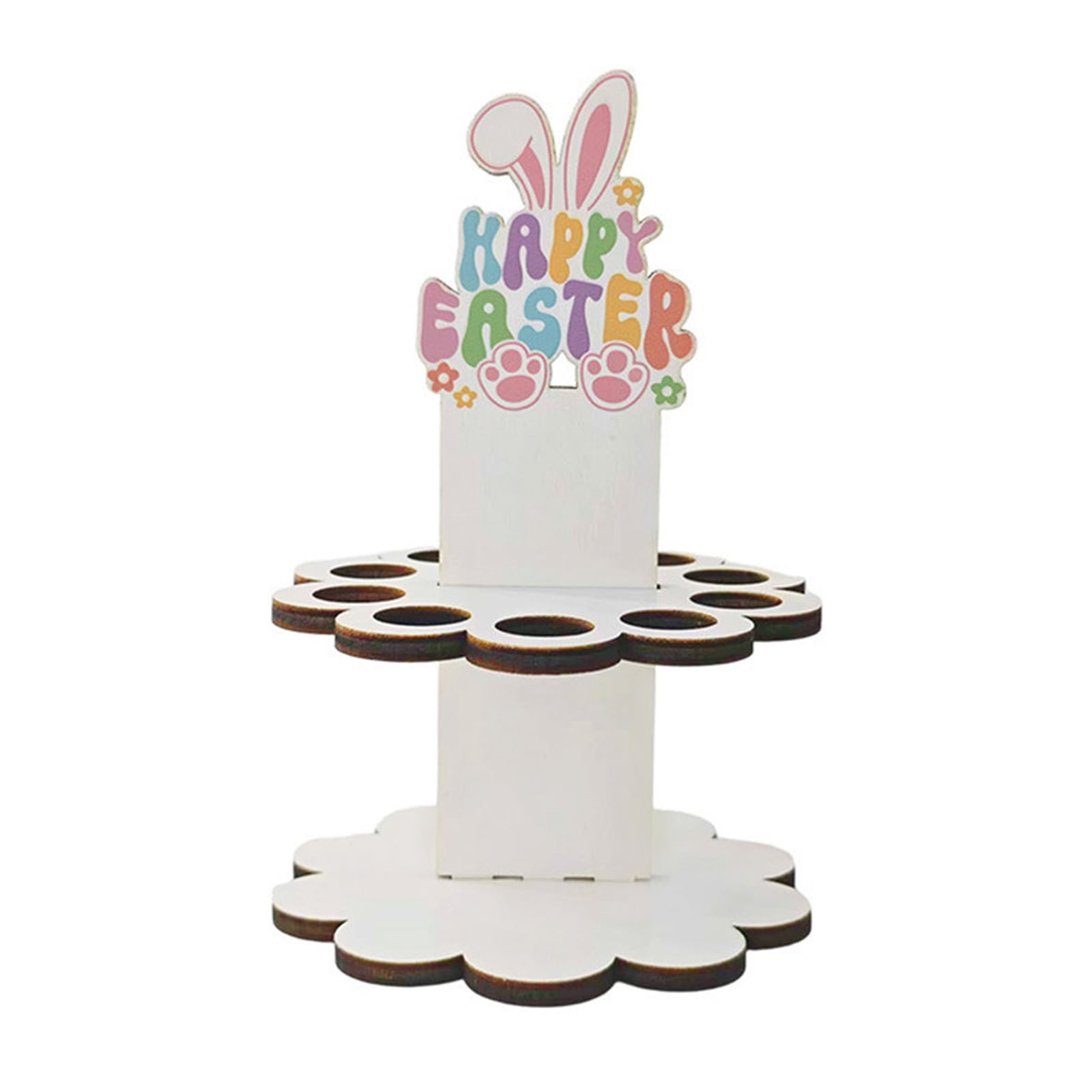 Easter Wooden Display Stand with Bunny and Egg Design, Multi-Slot Coin ...