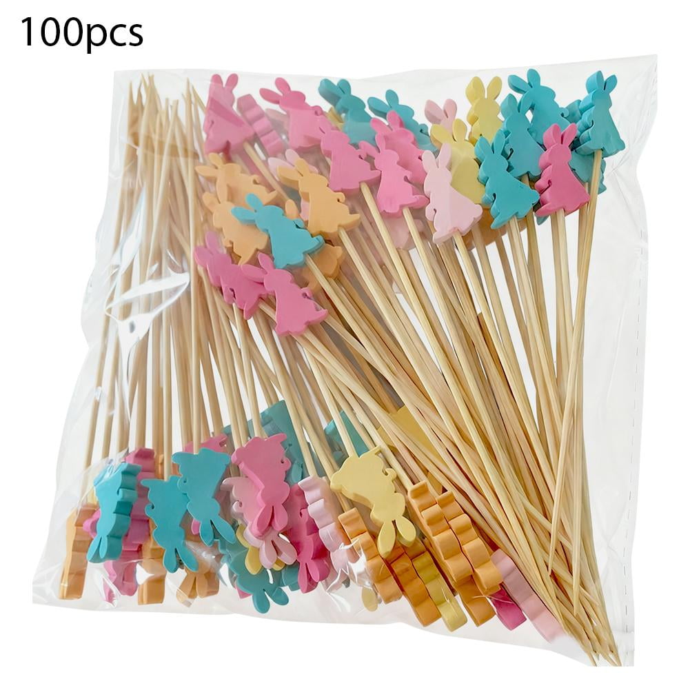 Easter Wooden Fruit Picks With Animal Shapes For Appetizers And ...