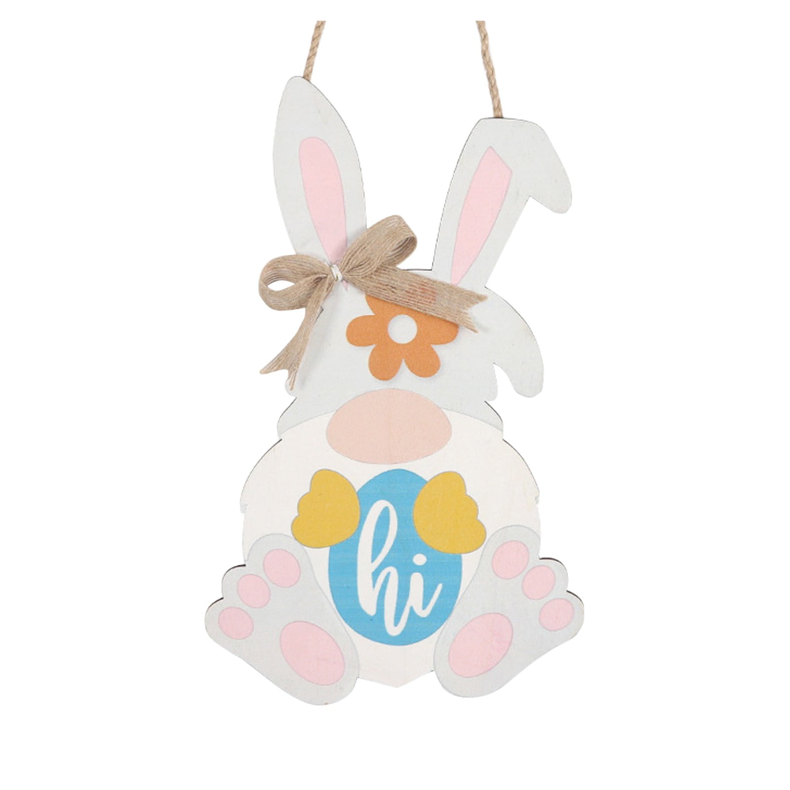 Easter Wooden Hanging Decorations Easter Bunny Rabbit Welcome Sign ...