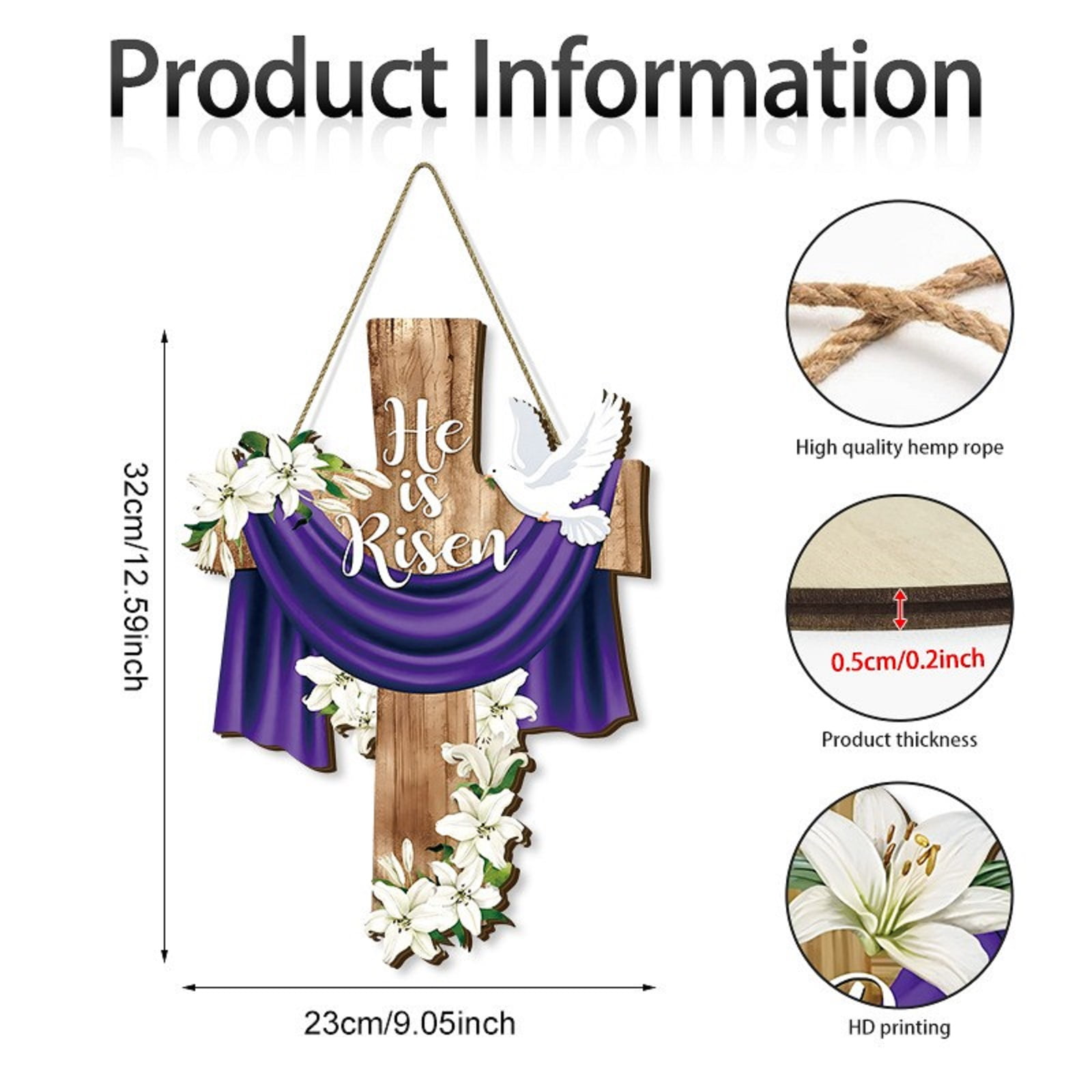 Easter Wooden Hanging Plaque Set – 2D Egg and Carrot Door Decor for ...