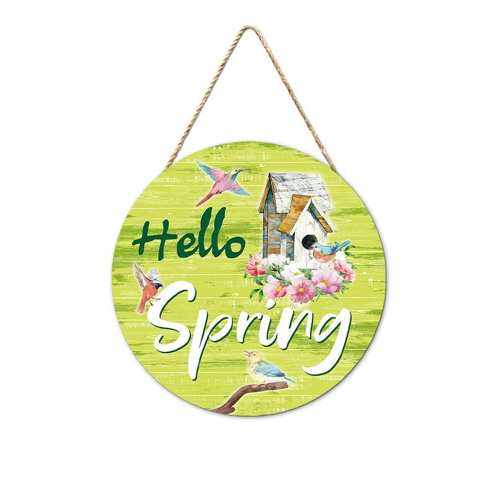 Easter Wooden Hanging Sign for Front Door Decor Double Plank Design ...