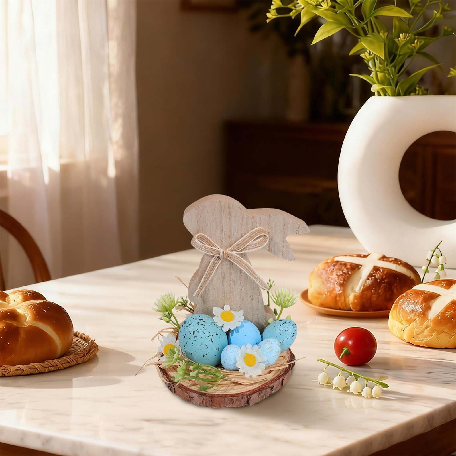 Easter Wooden Ornament Decoration Warm Desktop Decoration Small Objects ...