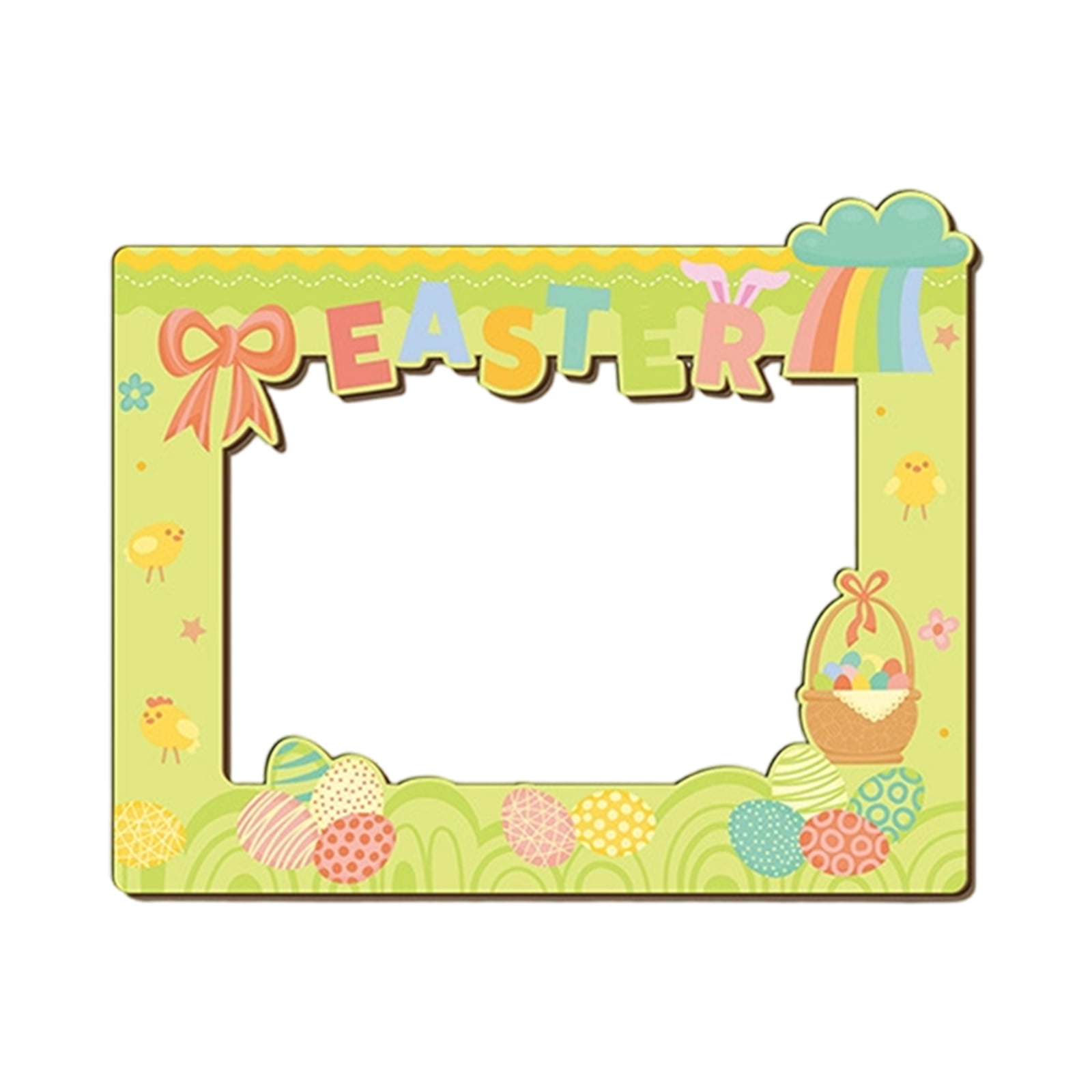Easter Wooden Photo Frame Egg Theme Party Photo Prop Desktop Creative ...