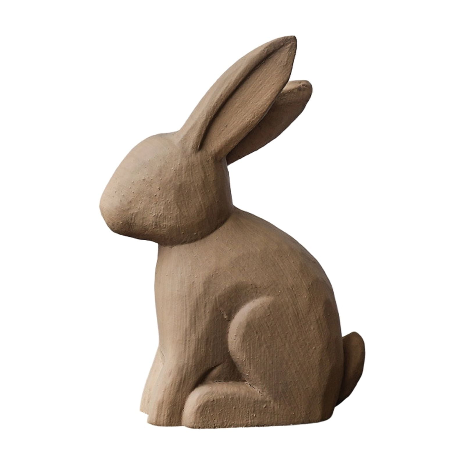 Easter Wooden Rabbit Figurine, Crafted From Natural Wood With A Simple ...