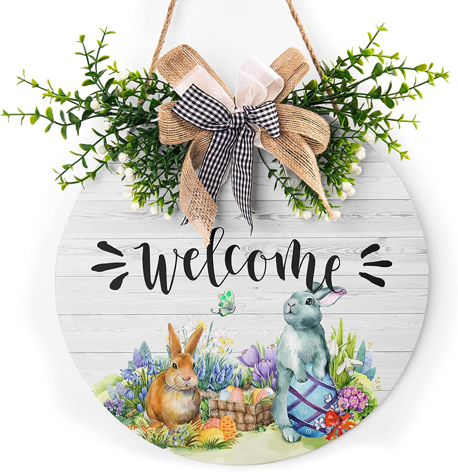 Easter Wooden Sign, 12 Inches, Rustic, Pastel Pink, Yellow, Green ...