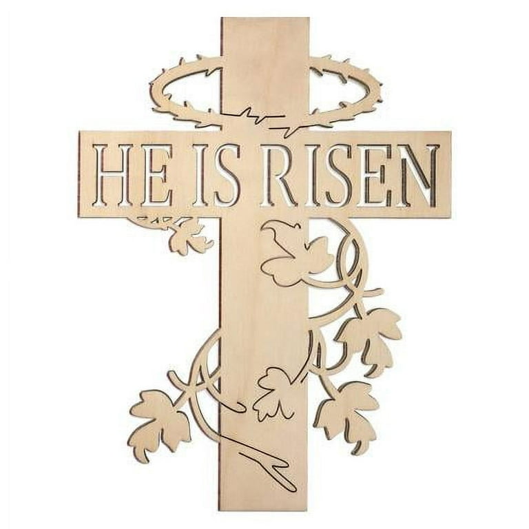 Happy Easter Cross Flowers