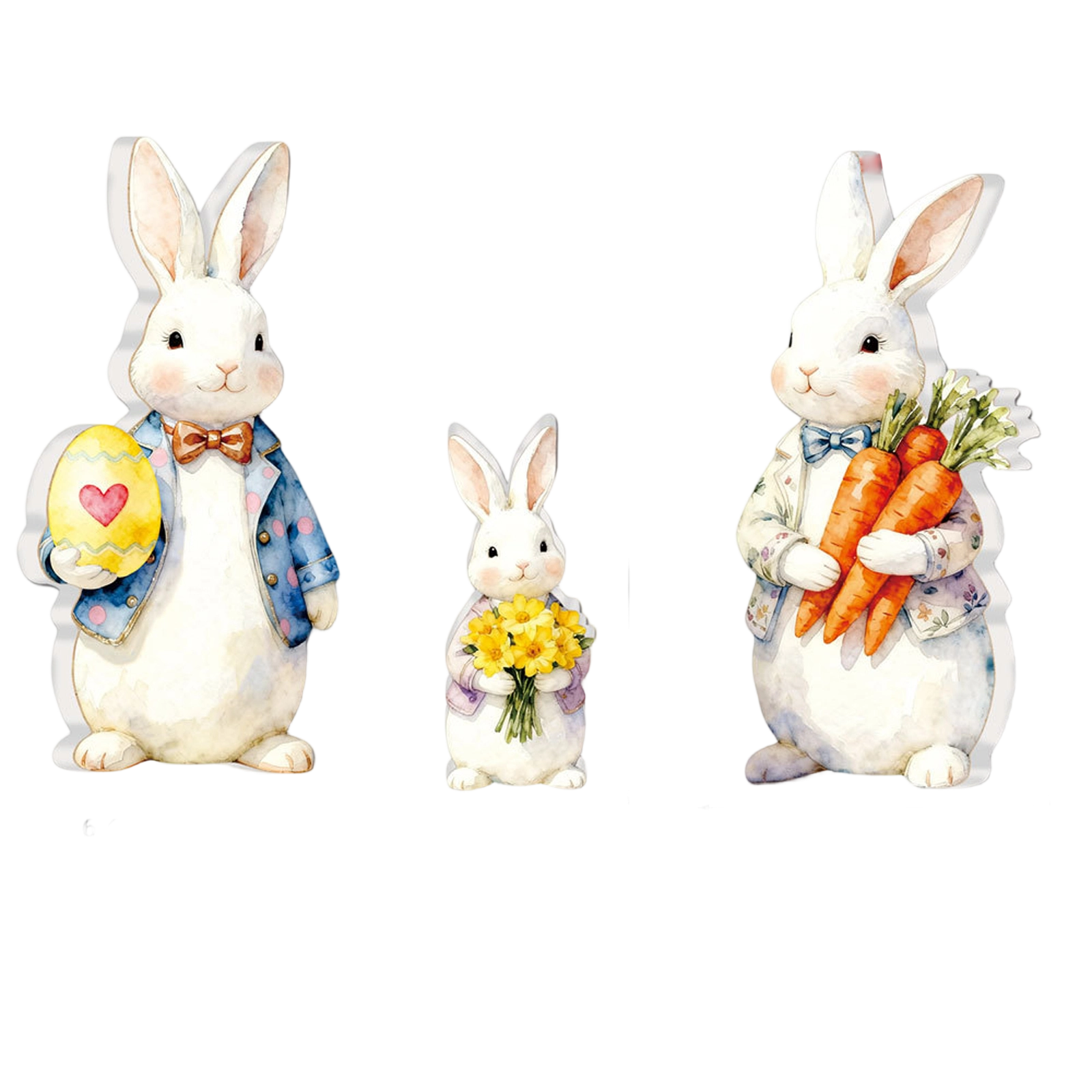 Easter Wooden Sign with Gnome Bunny and Eggs, 5-Inch Tall Hanging Door ...