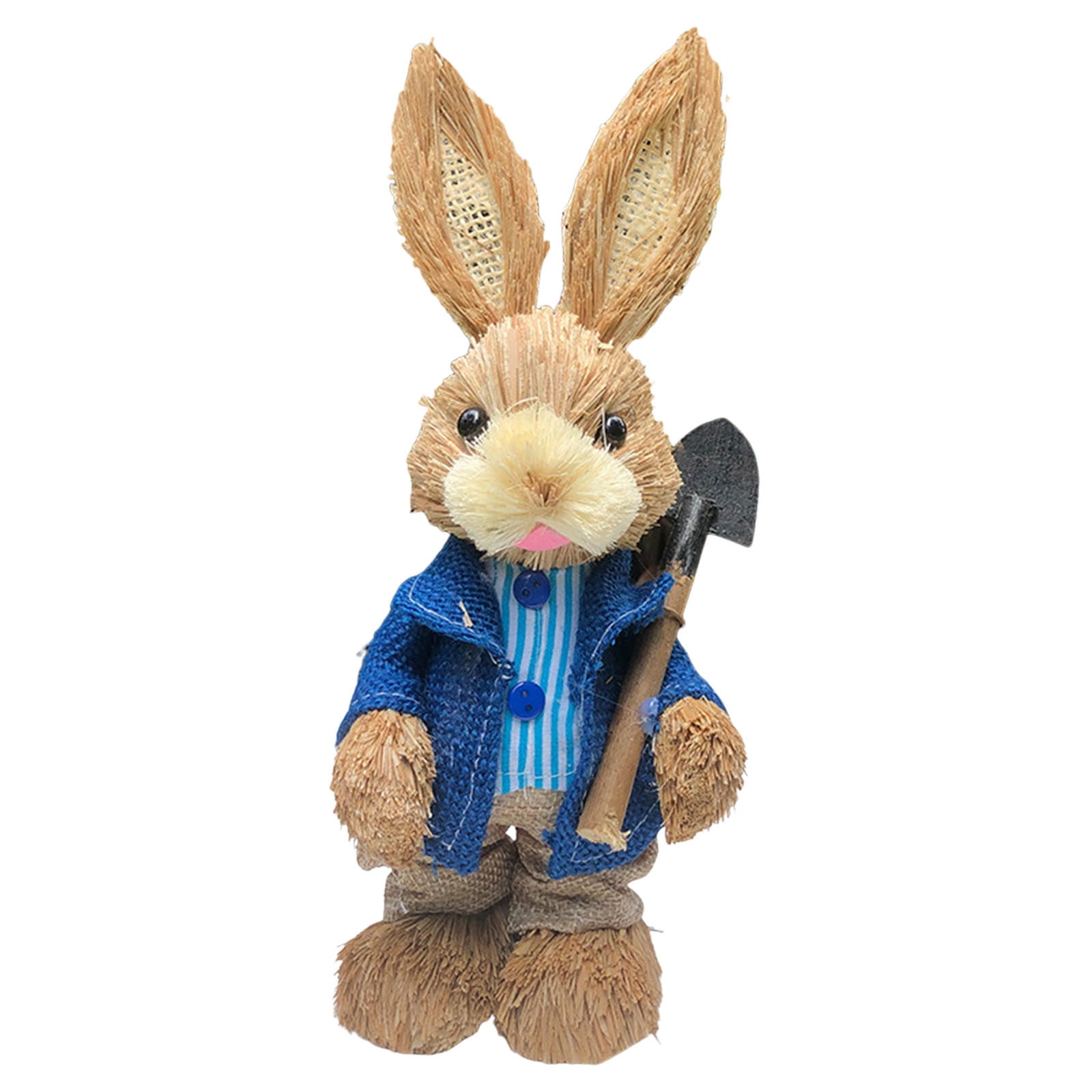 Easter Woven Bunny Family Handmade Rattan Rabbit Decor 35cm Vintage ...