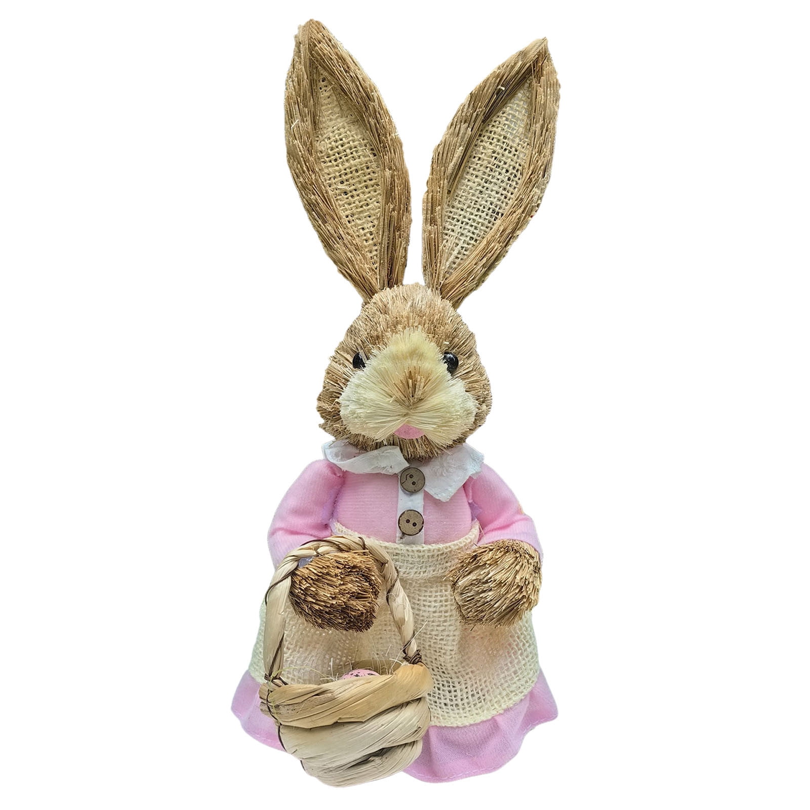 Easter Woven Bunny Family, Handmade Rattan Rabbit Decor 35cm, Vintage ...