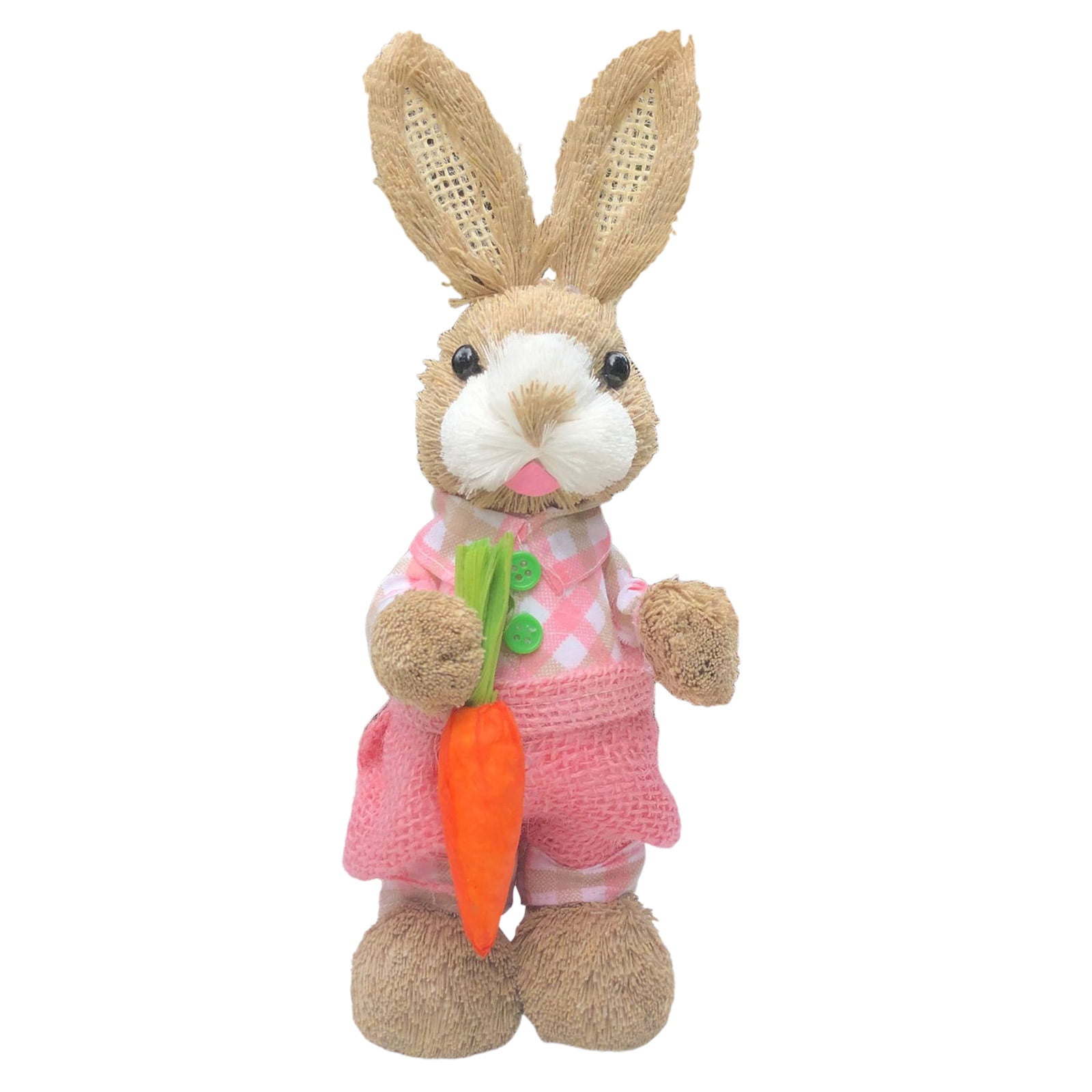 Easter Woven Bunny Family Handmade Rattan Rabbit Decor 35cm Vintage ...
