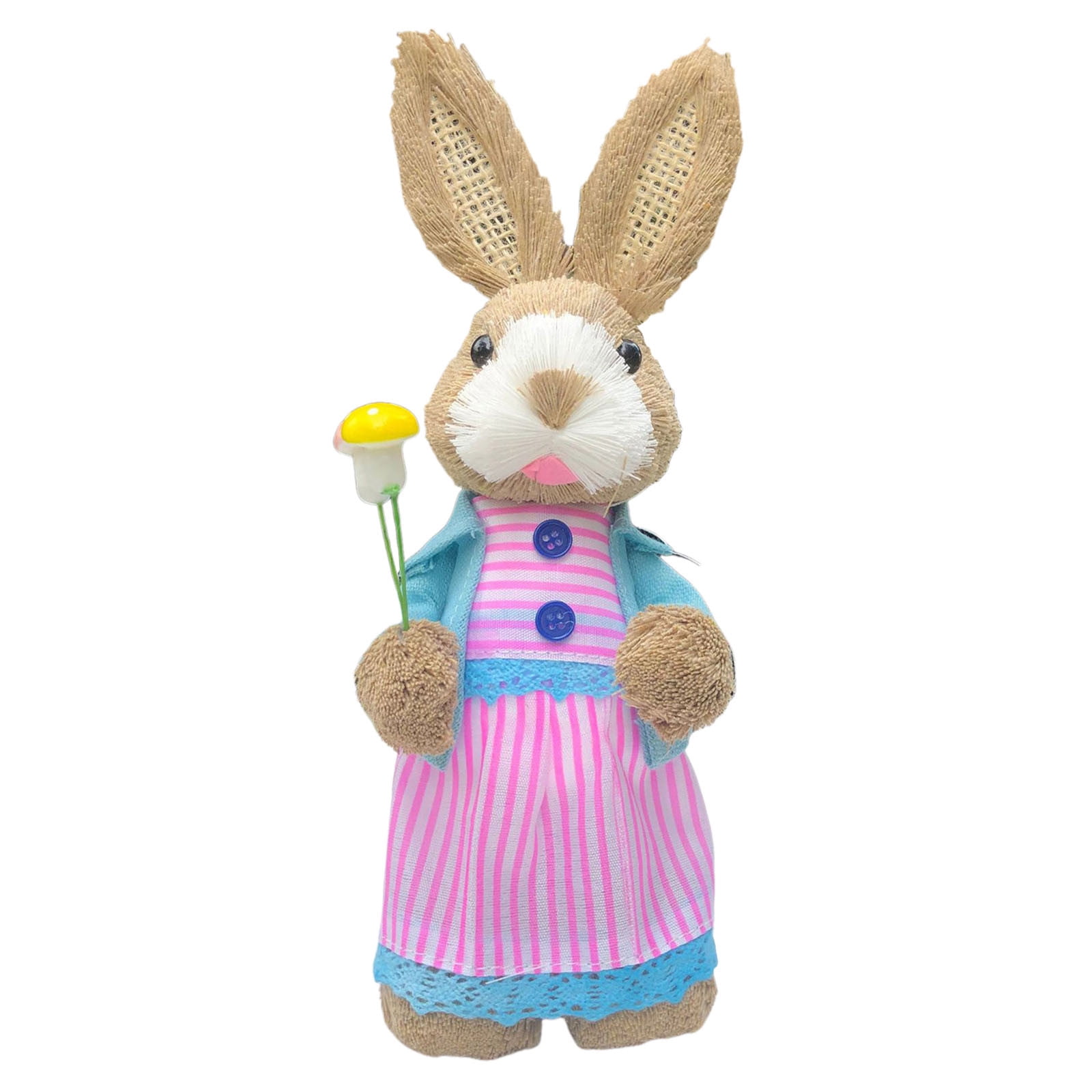 Easter Woven Bunny Family, Handmade Rattan Rabbit Decor 35cm, Vintage ...