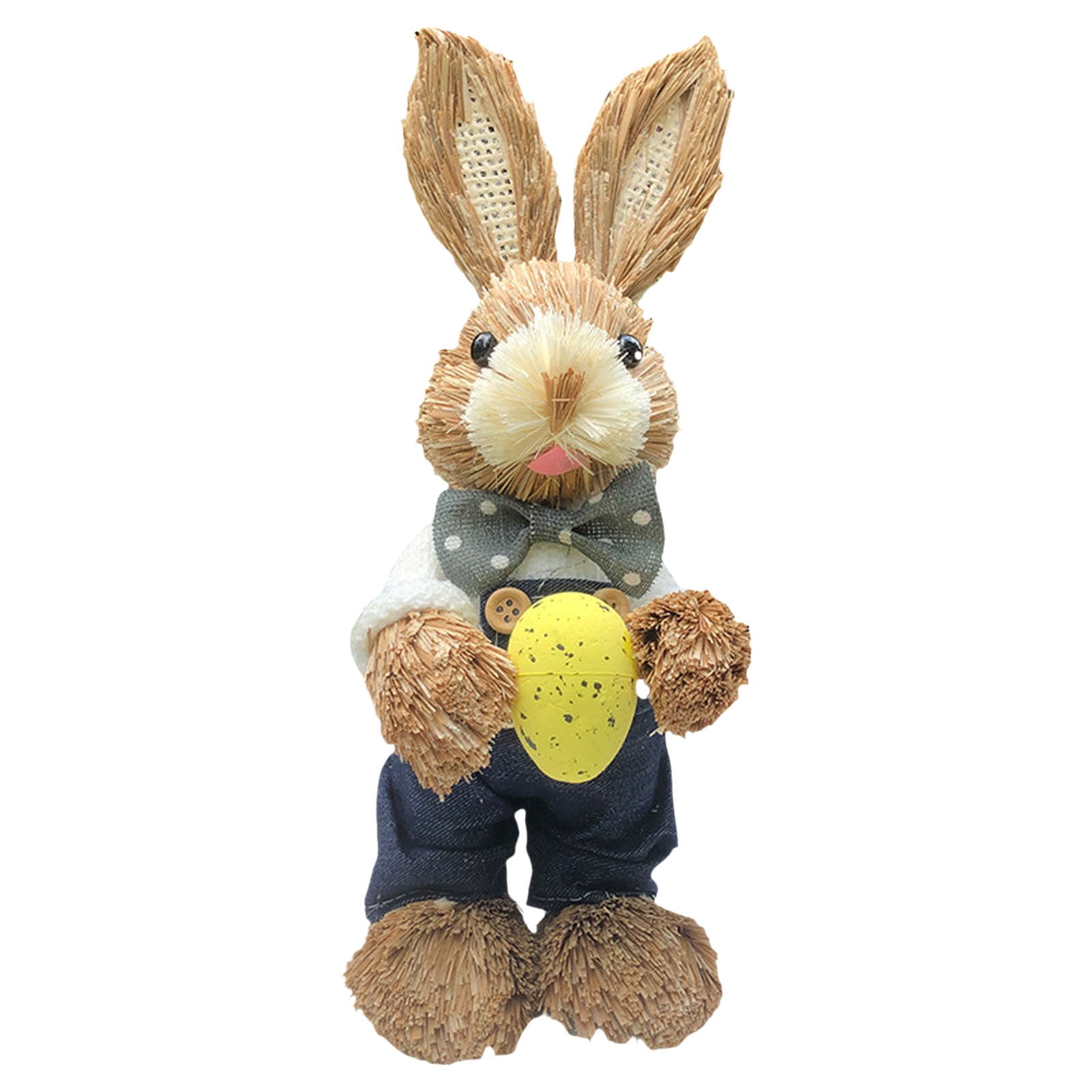 Easter Woven Bunny Family, Handmade Rattan Rabbit Decor 35cm, Vintage ...