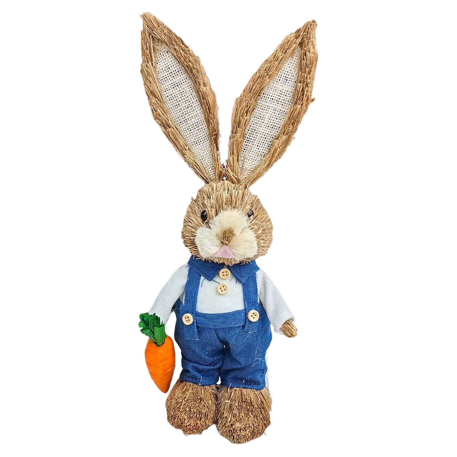 Easter Woven Bunny Family Handmade Rattan Rabbit Decor 35cm Vintage ...