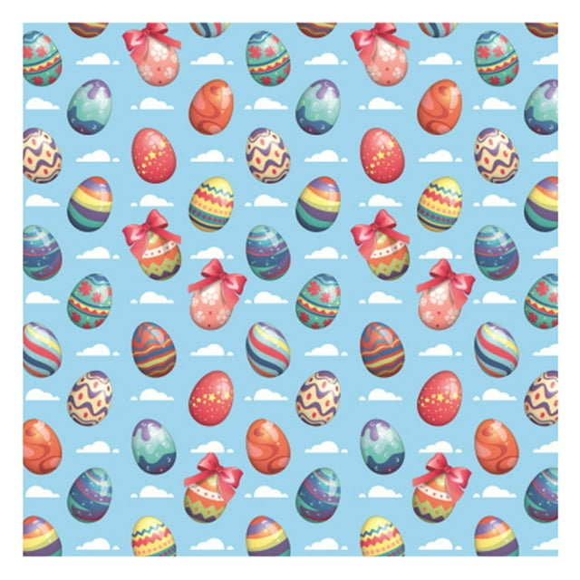 Easter Wrapping Paper Gift Sheet Spring Happy Easter Rabbit and Egg ...