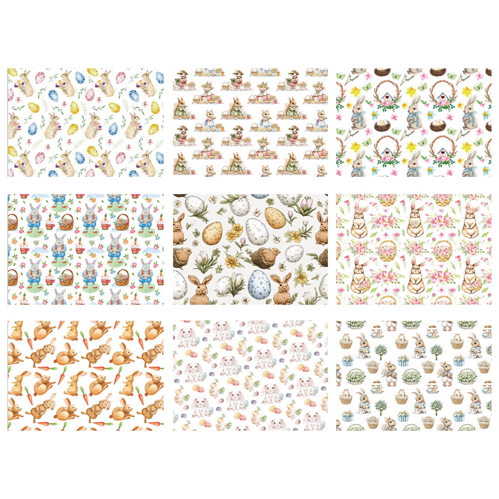 Easter Wrapping Paper- Holiday Gift Wrap with Egg, Bunny,-20x28 inches ...