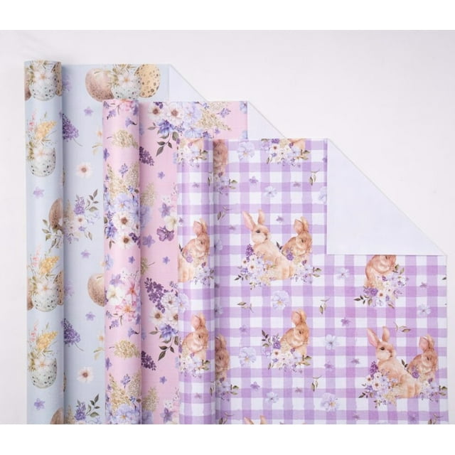 Easter Wrapping Paper Roll - Mini Roll - 3 Rolls - 17 Inch X 120 Inch ...