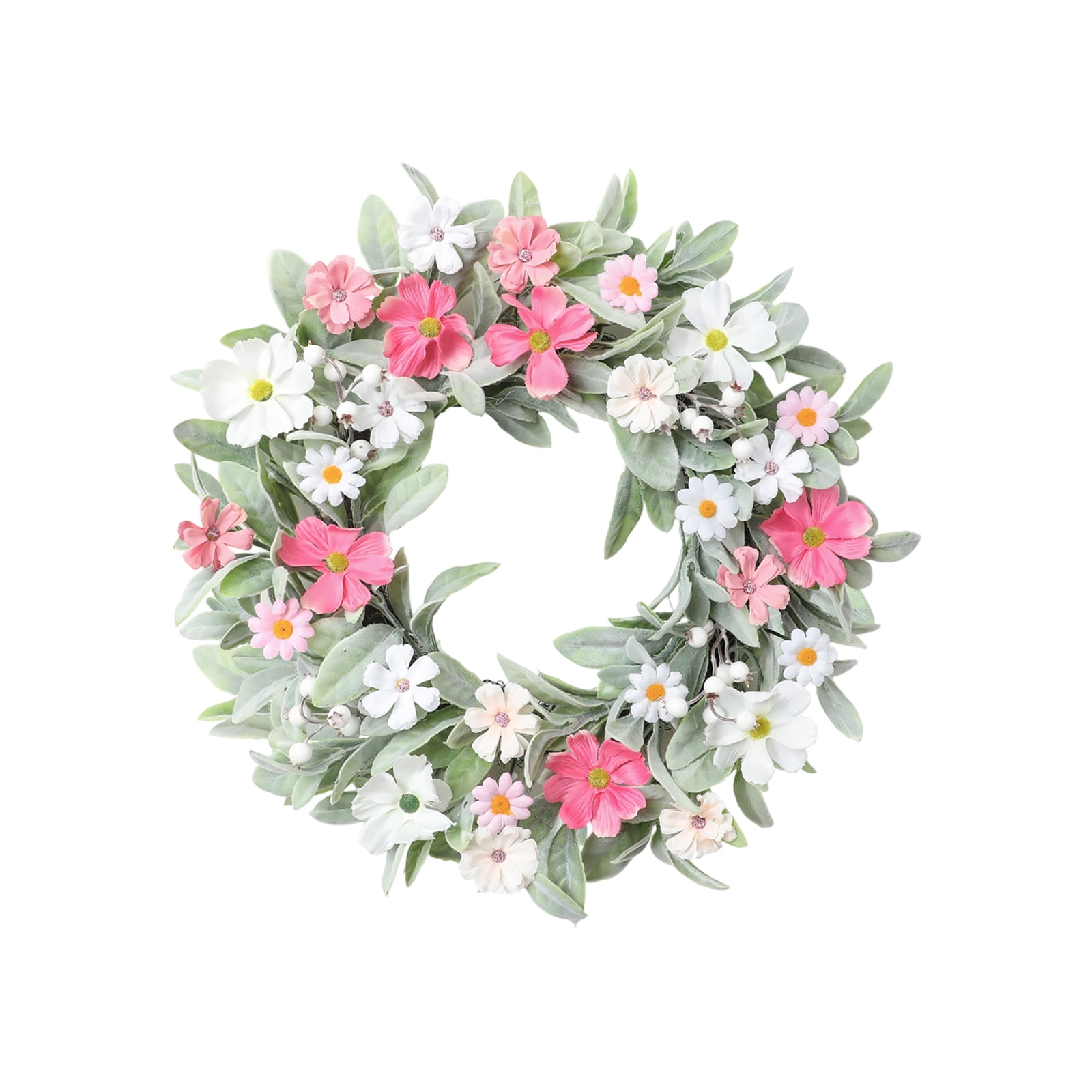 Easter Wreath 17.7 Inch Spring Wreath with Artificial Flower Wreath ...