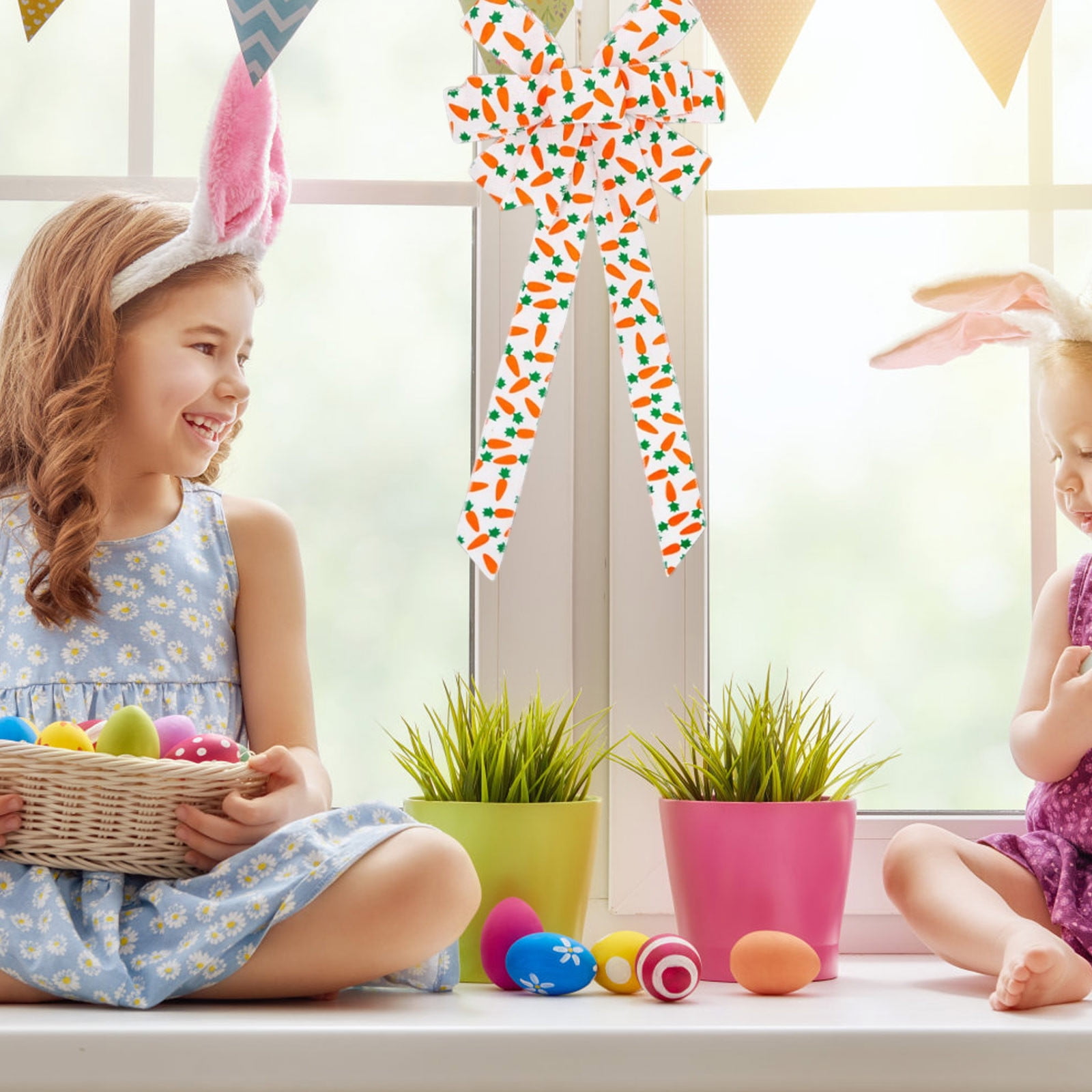 Easter Wreath Bow, Large Easter Bows, Spring Wreath Bow Easter Bow ...