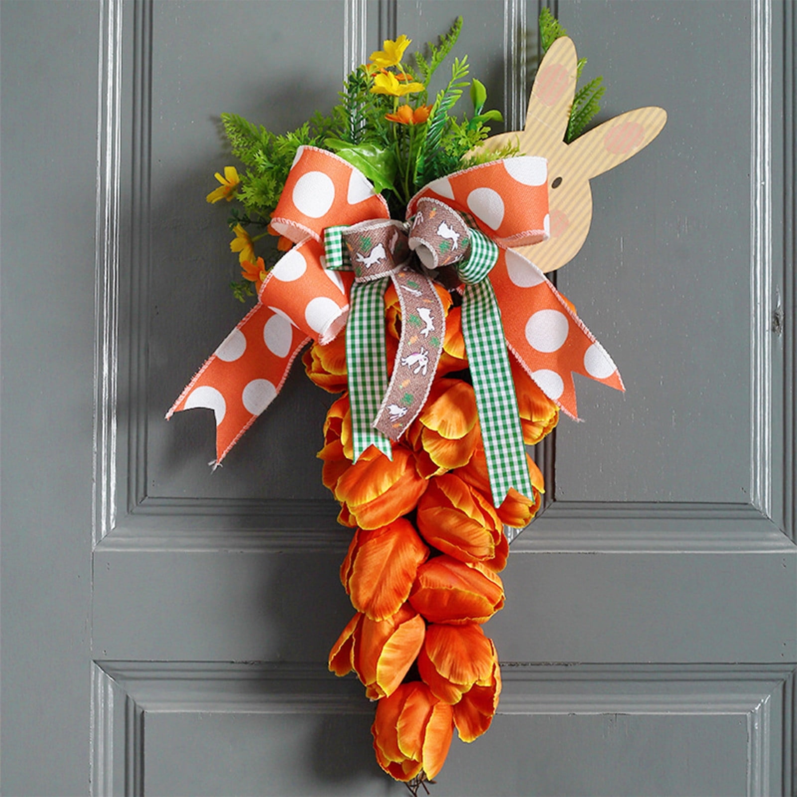 Easter Wreath Clearance! Easter Carrot Wreath,Tulip Carrot Garland,Cute ...