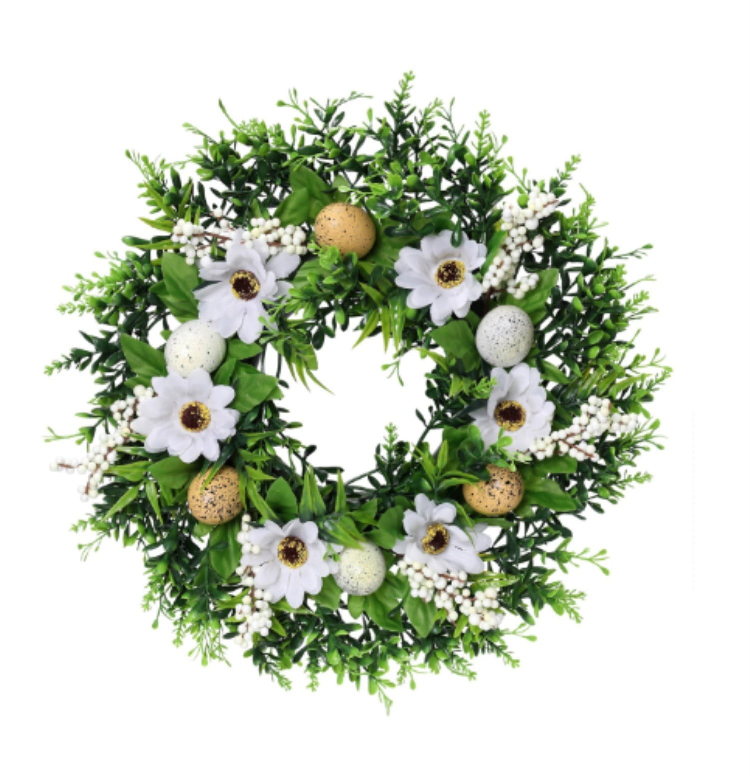 Easter Wreath Colorful Flower Wreath，16" Spring and Summer Wreath for ...