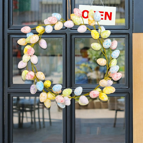 Easter Wreath Decorations, 14Inch Easter Egg Wreath Creative Easter ...