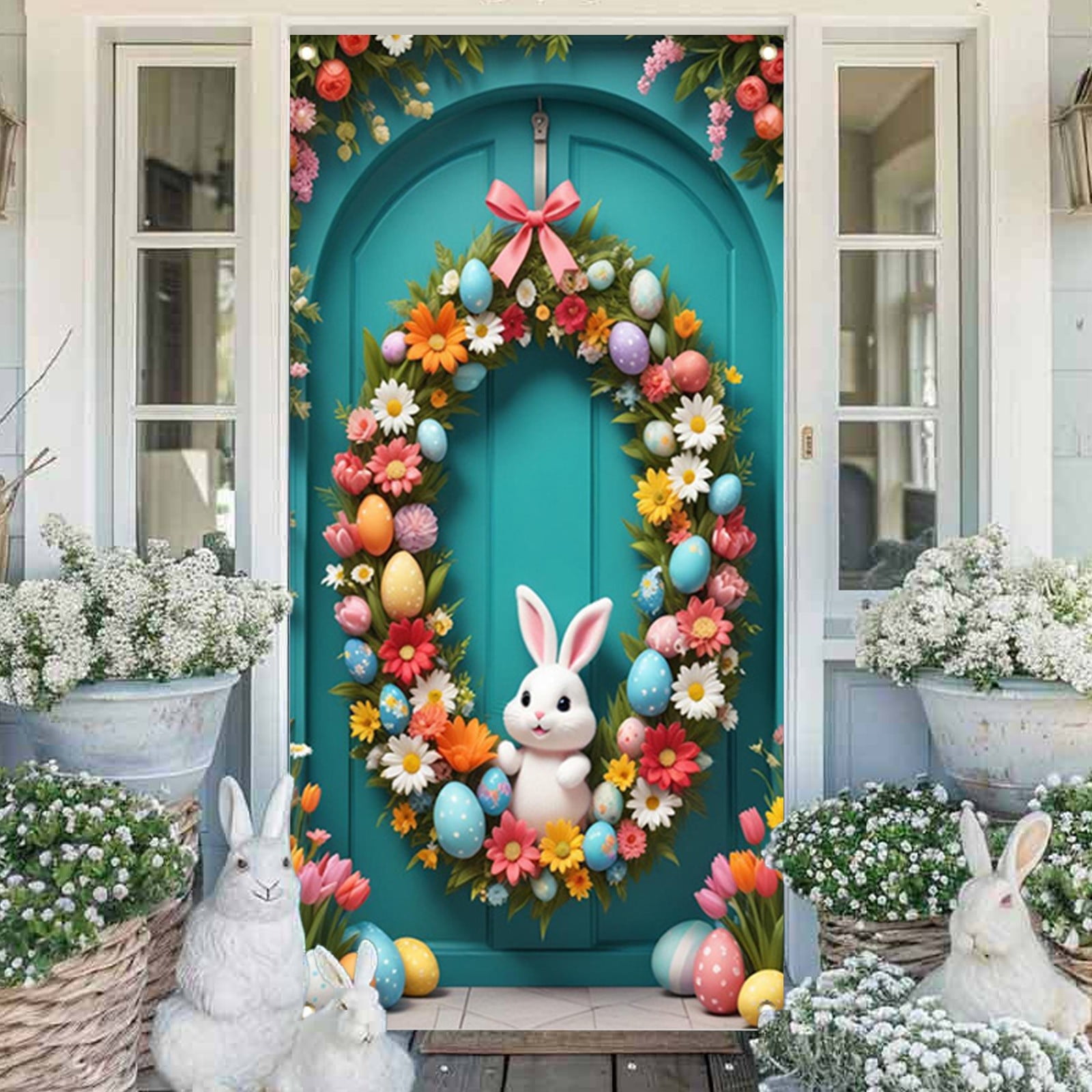 Easter Wreath Easter Decorations Outdoor Easter Decor Party Theme ...