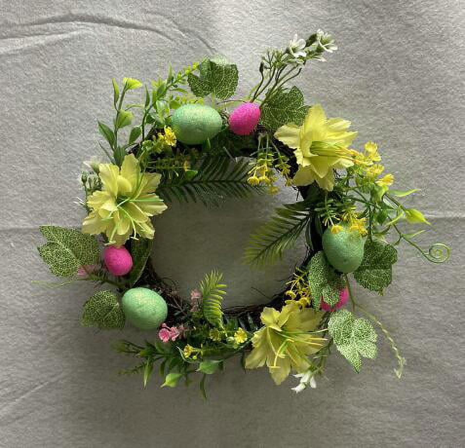 Easter Wreath For Front Door,Easter Wreath Spring Imitation Eggs ...