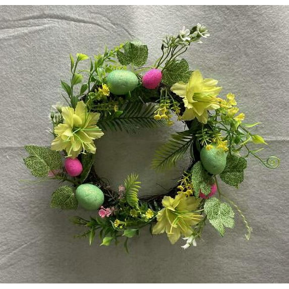 Easter Wreath For Front Door,Easter Wreath Spring Imitation Eggs ...