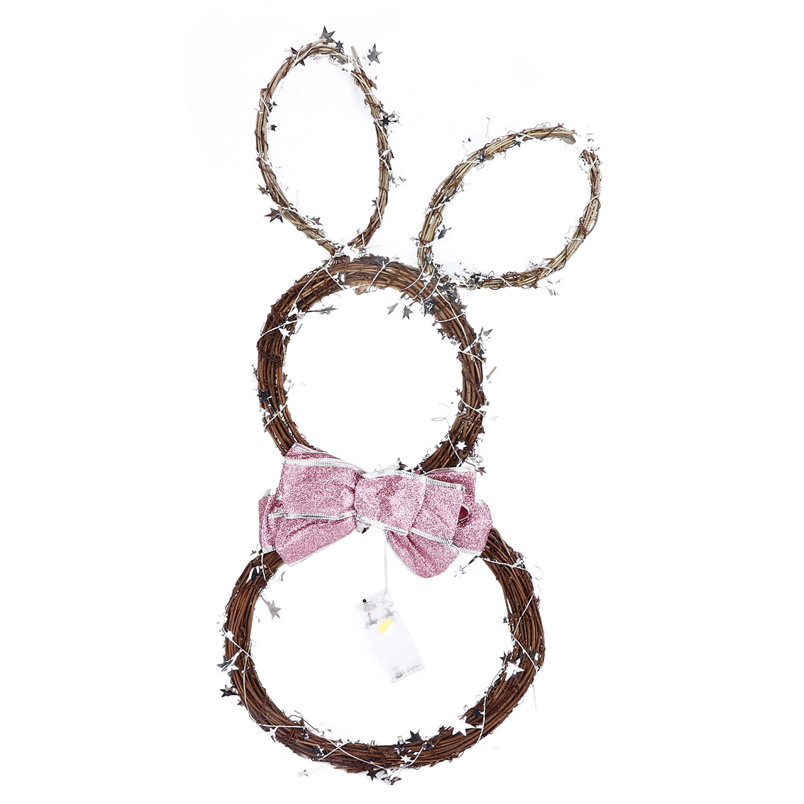 Easter Wreath LED Lighted Rabbit Shaped Wreath for Fireplace Living ...