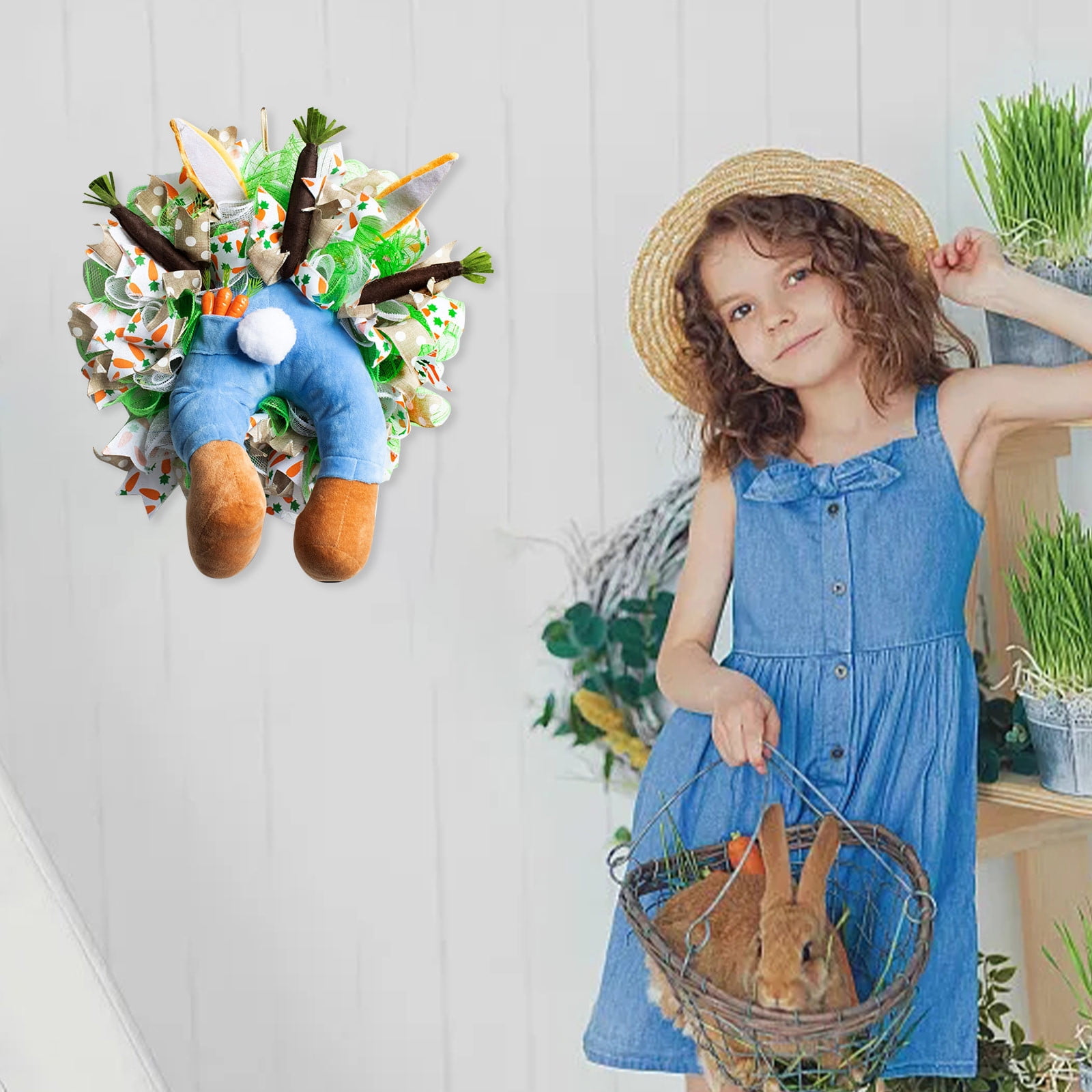Easter Wreath Outdoor Courtyard Wall Decorations Holiday Decoration ...