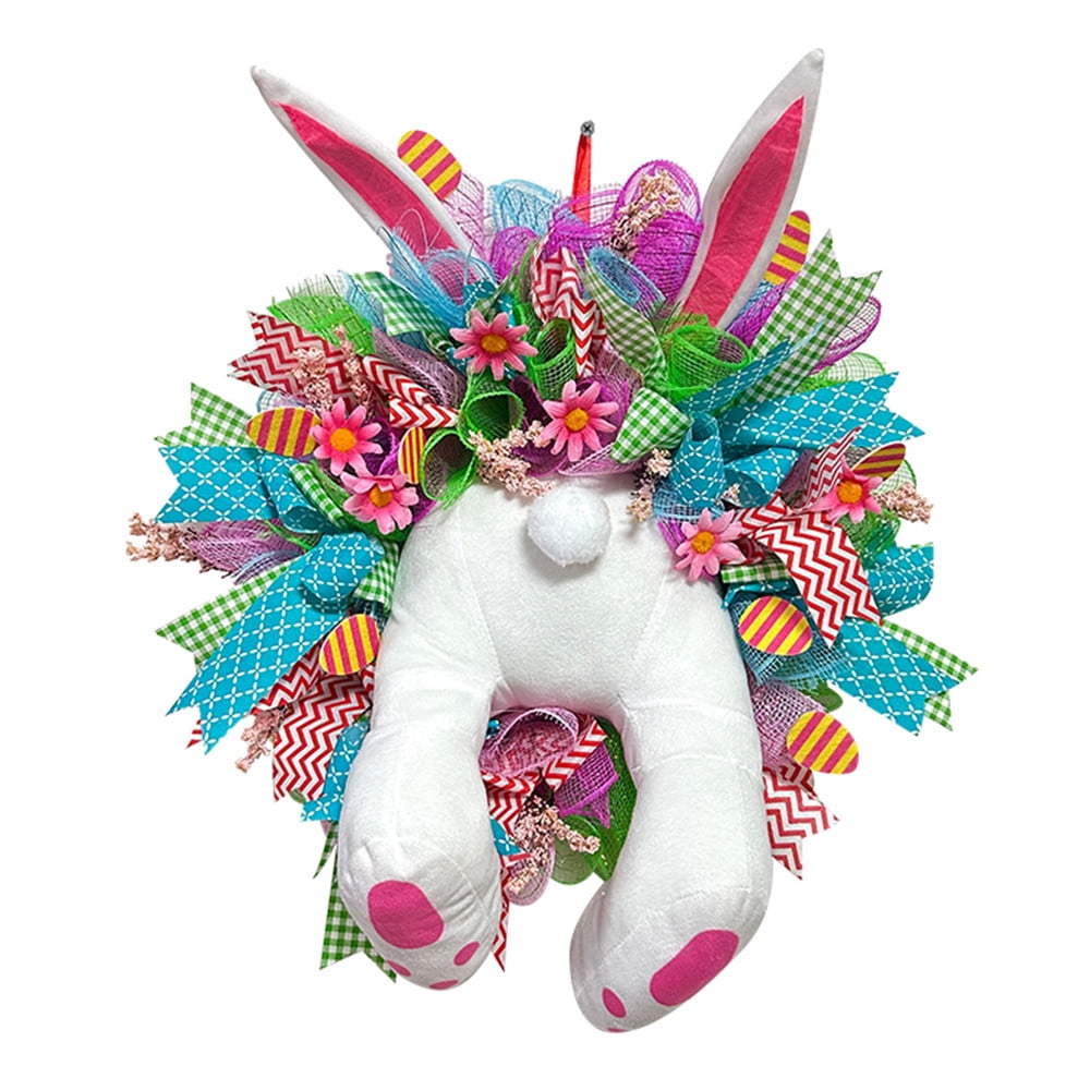 Easter Wreath, Rabbit Easter Wreath, Easter Wreaths for Front Door ...